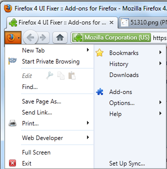 Customize Firefox 4 interface with Firefox 4 UI Fixer